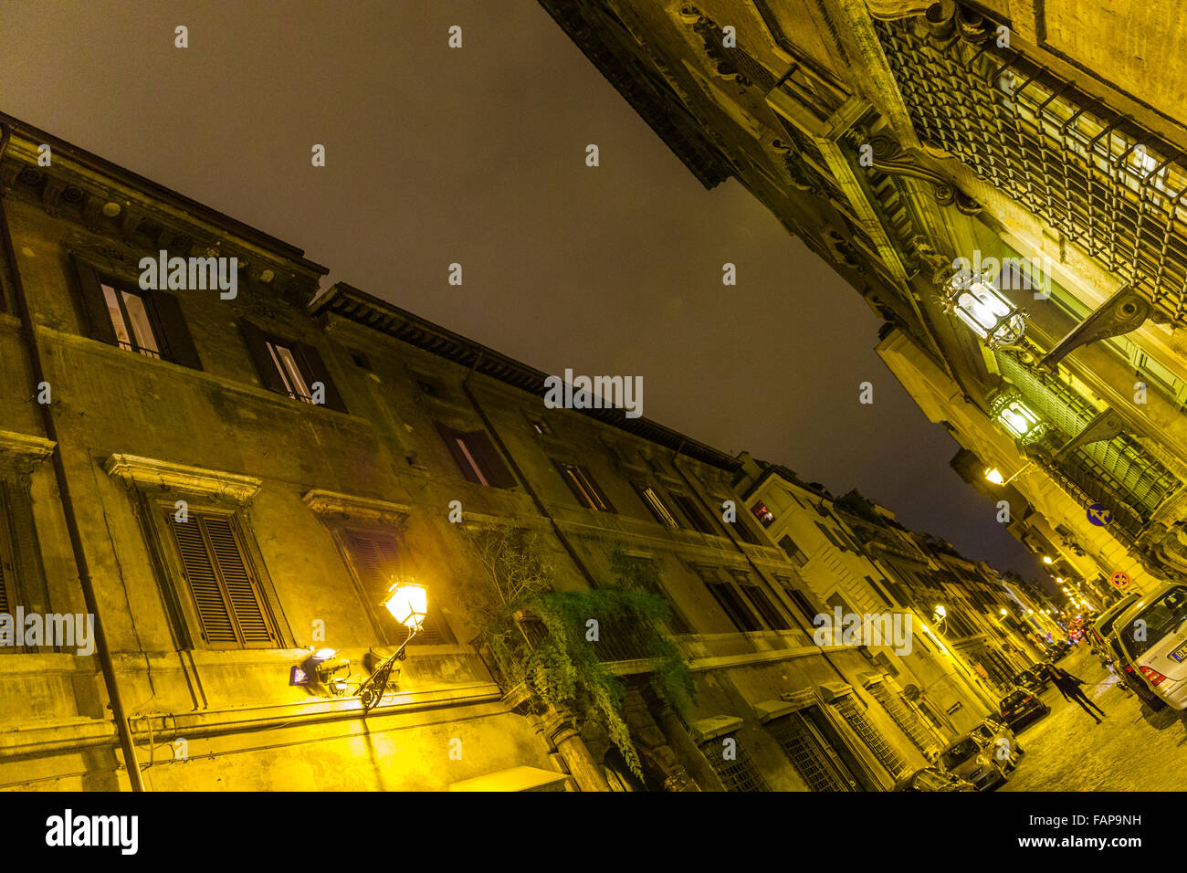 Via Giulia Street at dusk, Rome Stock Photo - Alamy