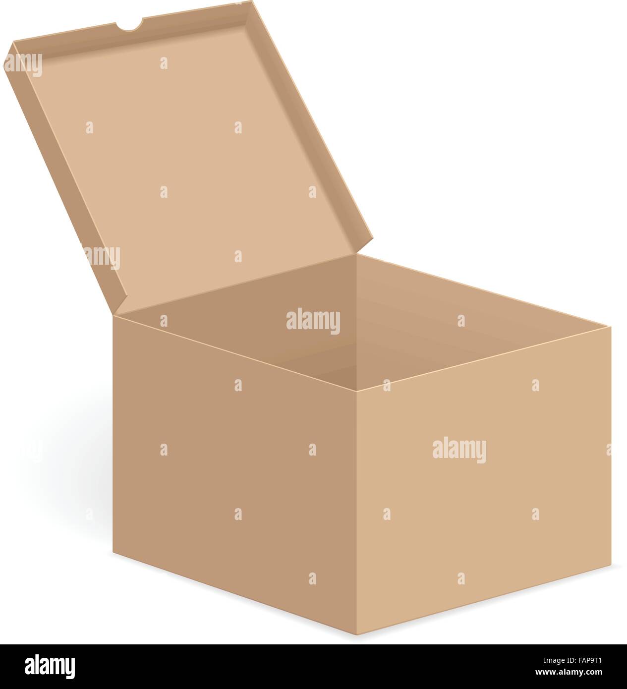 Cardboard box on white background. Vector illustration Stock Vector ...