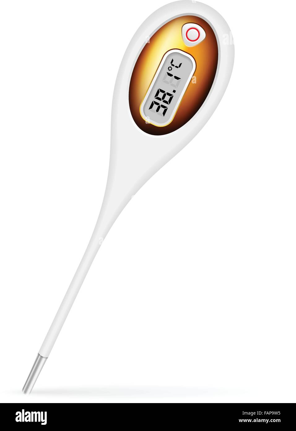 Digital thermometer isolated on a white background Stock Vector Image ...