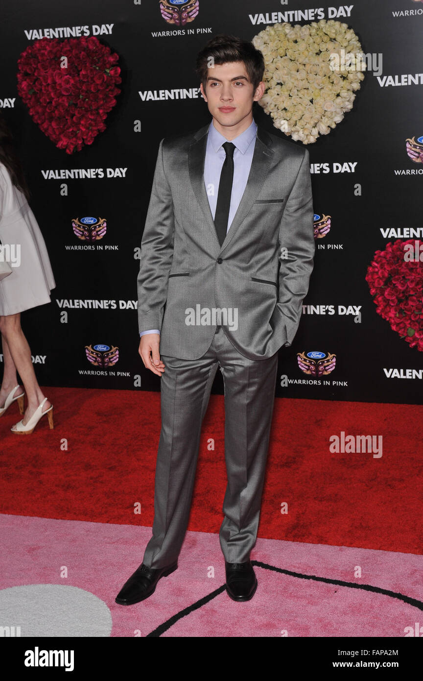 LOS ANGELES, CA - FEBRUARY 8, 2010: Carter Jenkins at the world ...