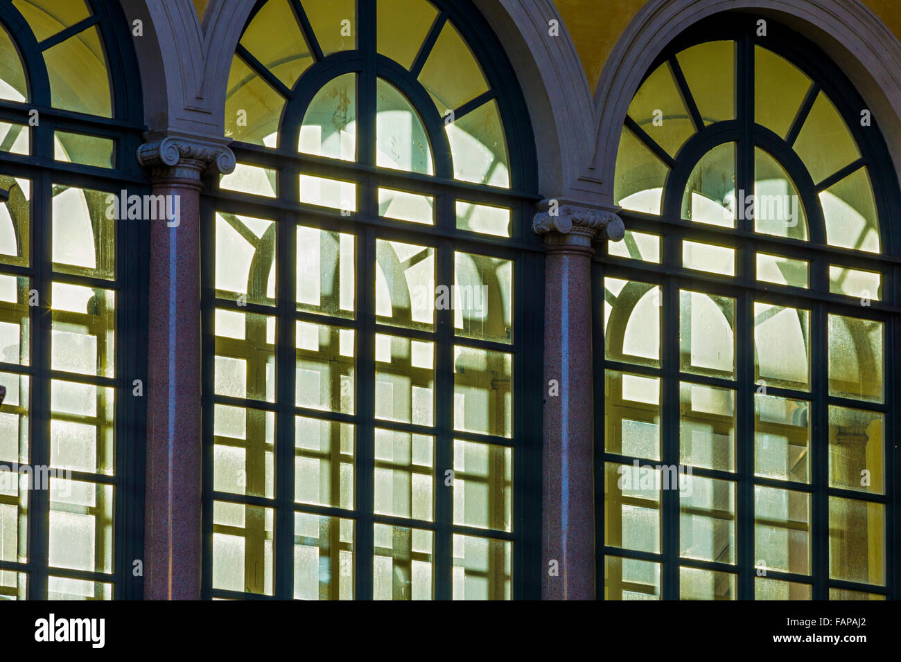 sunlit window and pillars, Rome Stock Photo - Alamy