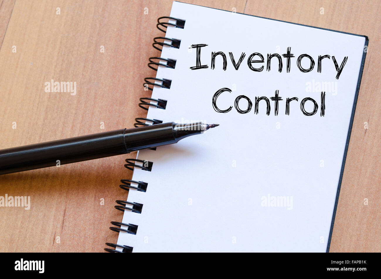 Inventory control text concept write on notebook with pen Stock Photo ...