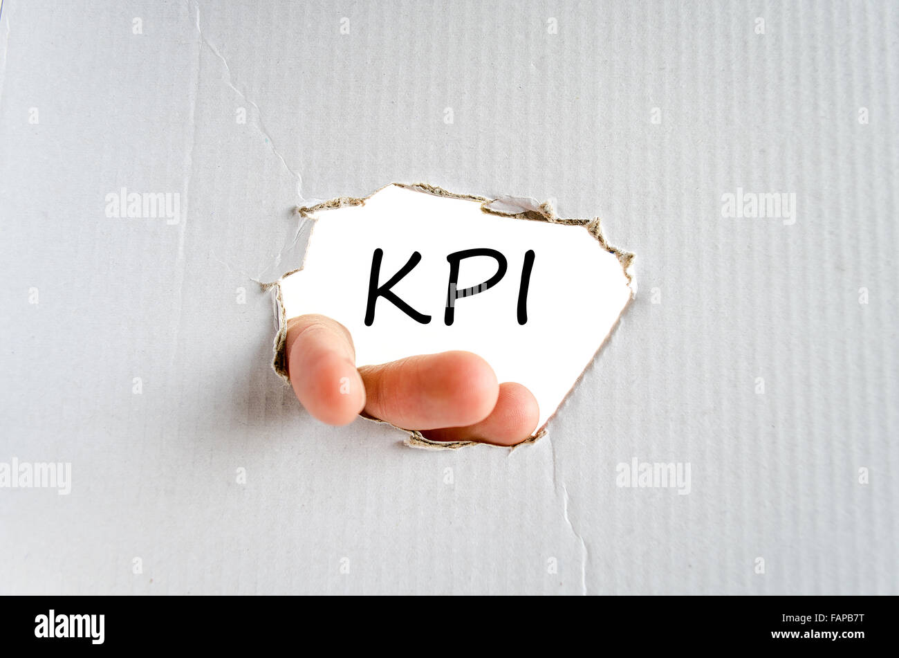 Kpi text concept isolated over white background Stock Photo - Alamy