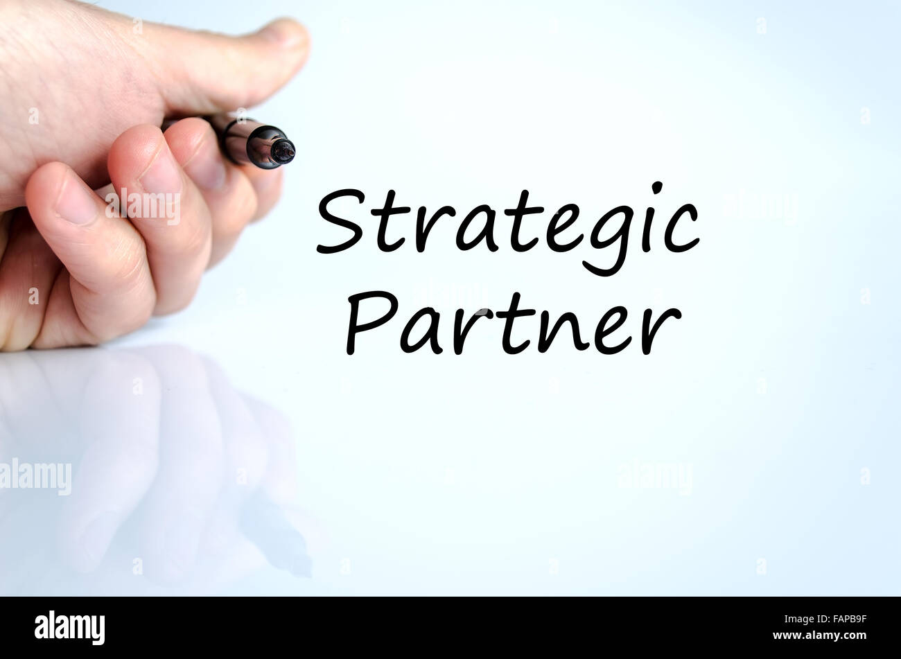 Strategic partner text concept isolated over white background Stock ...