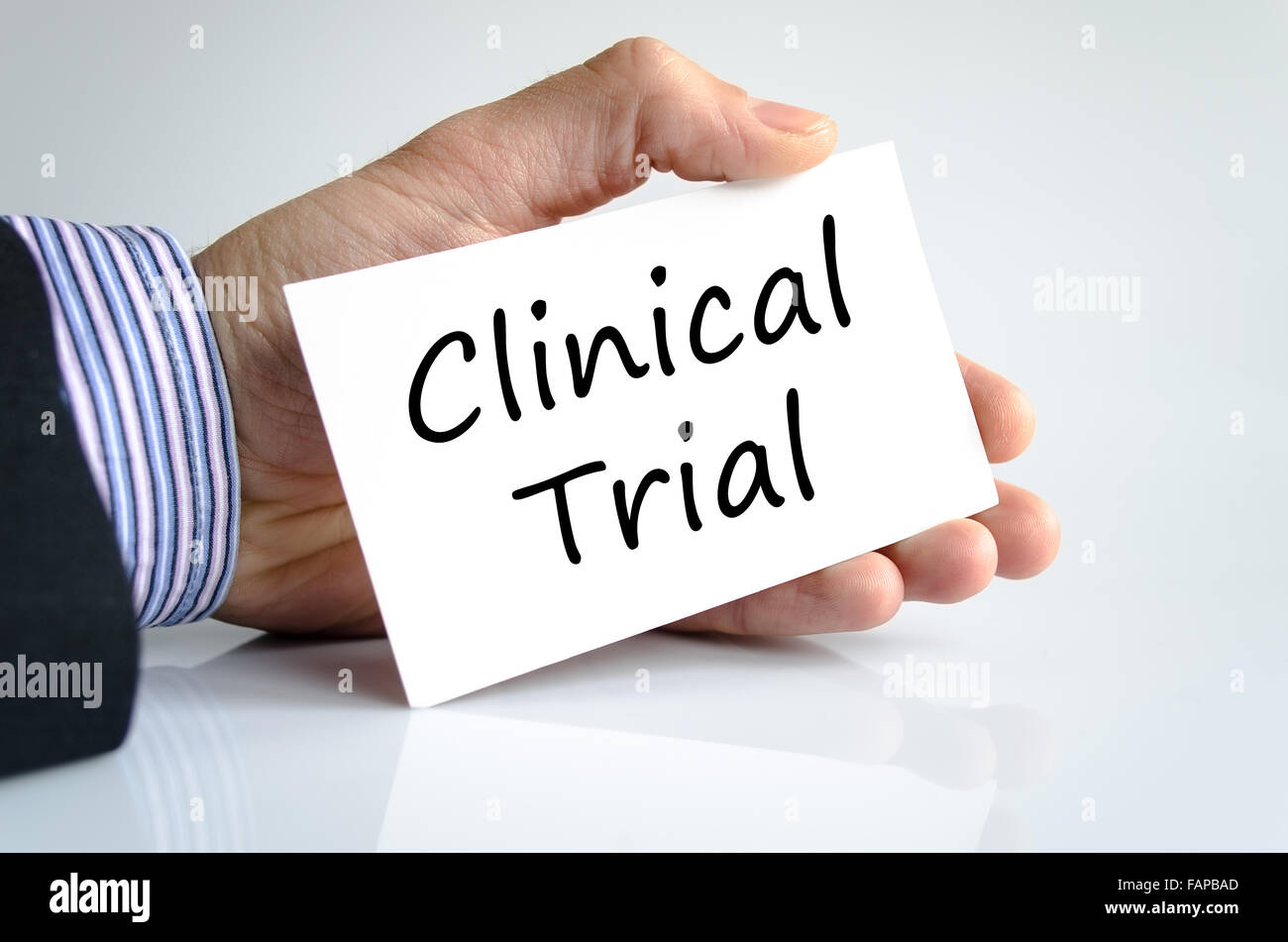 Clinical trial text concept isolated over white background Stock Photo ...