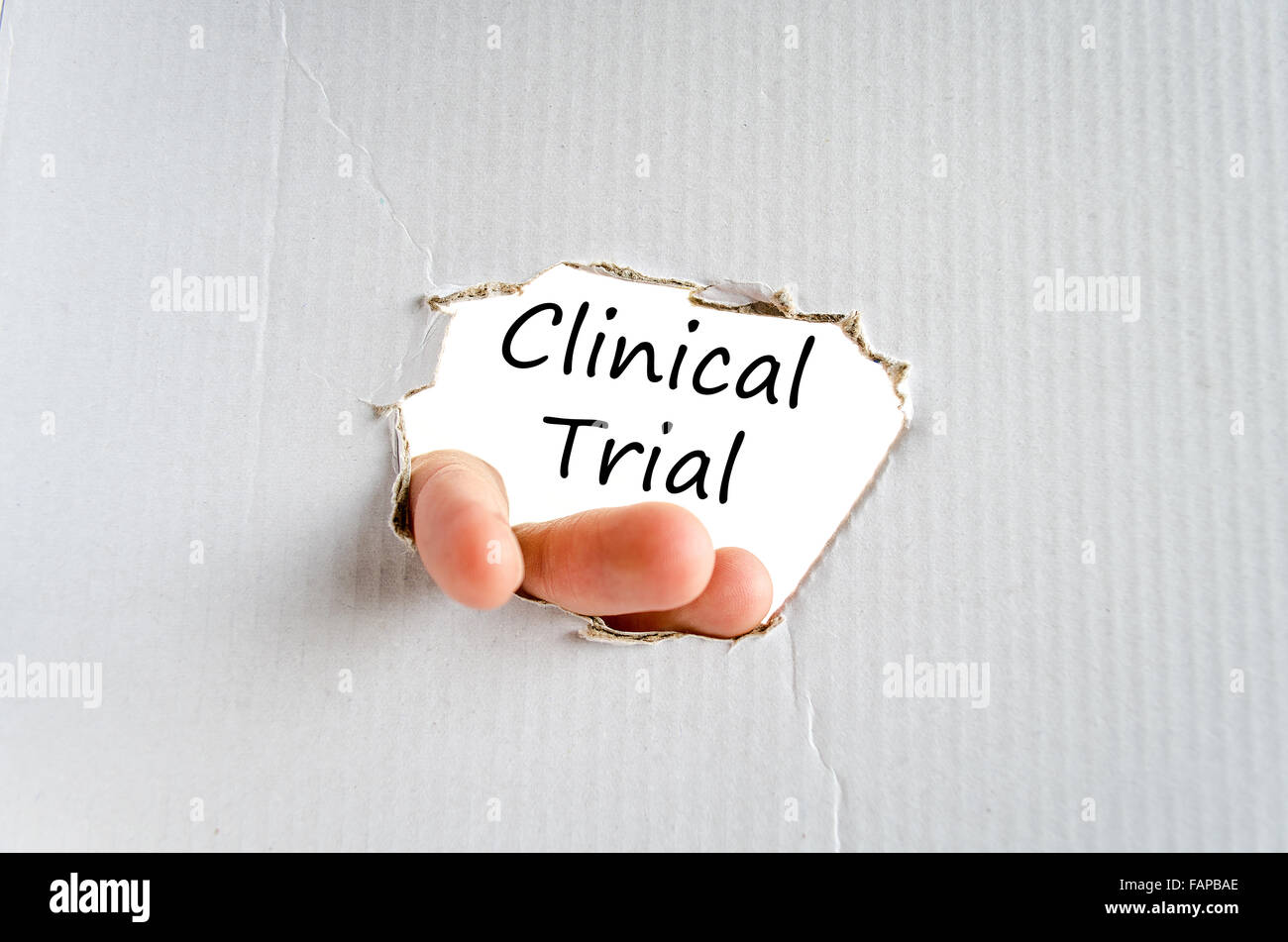 Clinical trial text concept isolated over white background Stock Photo ...