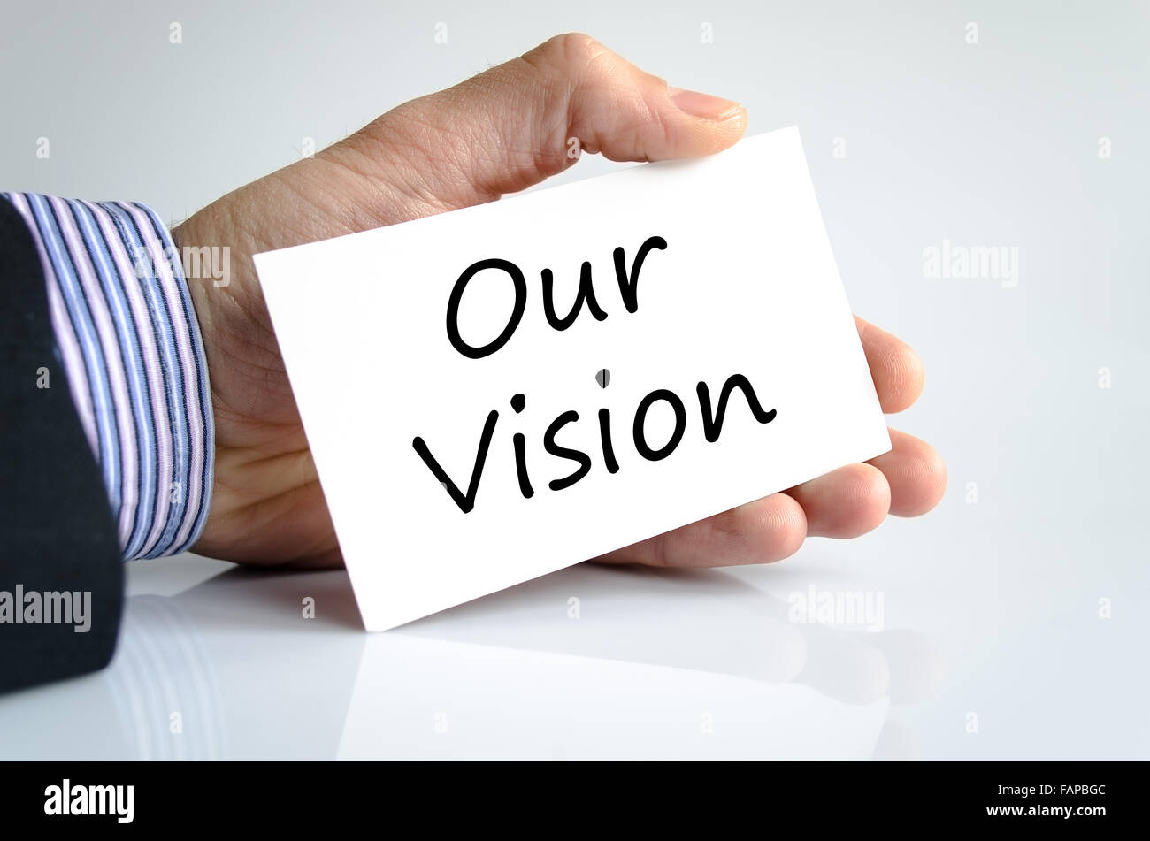 Our vision text concept isolated over white background Stock Photo - Alamy