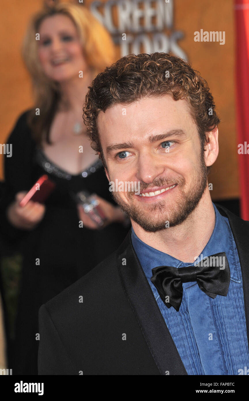 LOS ANGELES, CA - JANUARY 23, 2010: Justin Timberlake at the 16th ...