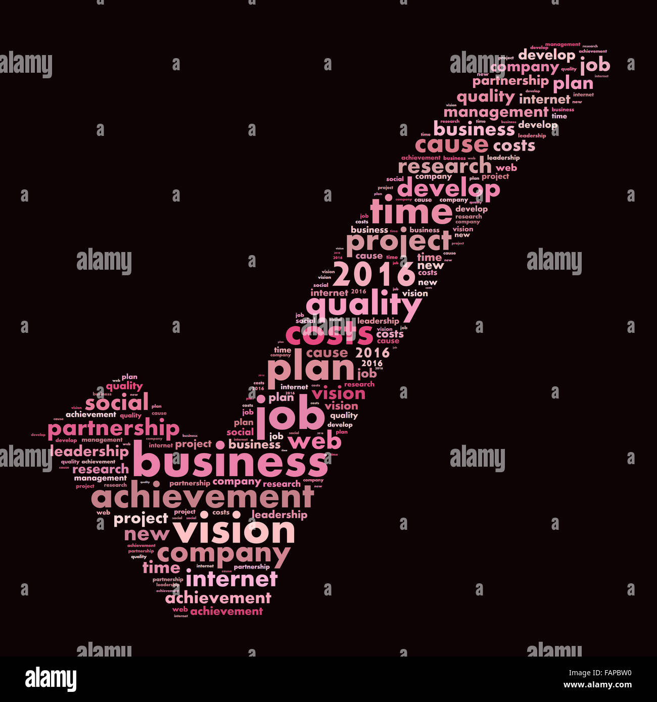 2016 goals word cloud concept over dark background Stock Photo - Alamy