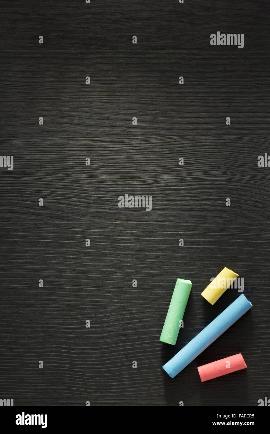 piece of chalk on wooden texture Stock Photo - Alamy