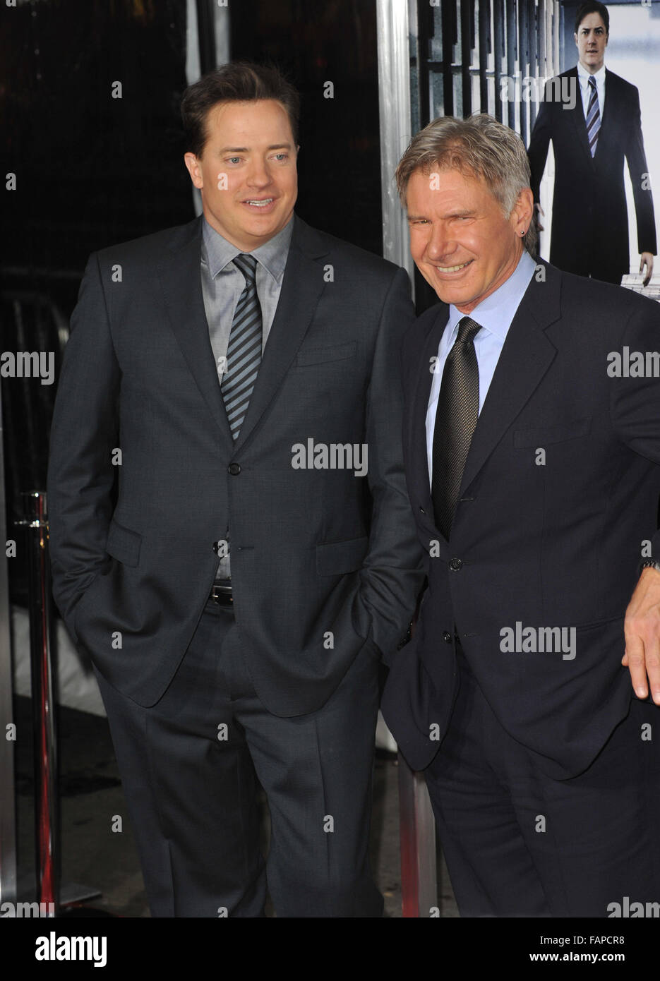 LOS ANGELES, CA - JANUARY 19, 2010: Brendan Fraser (left) & Harrison ...