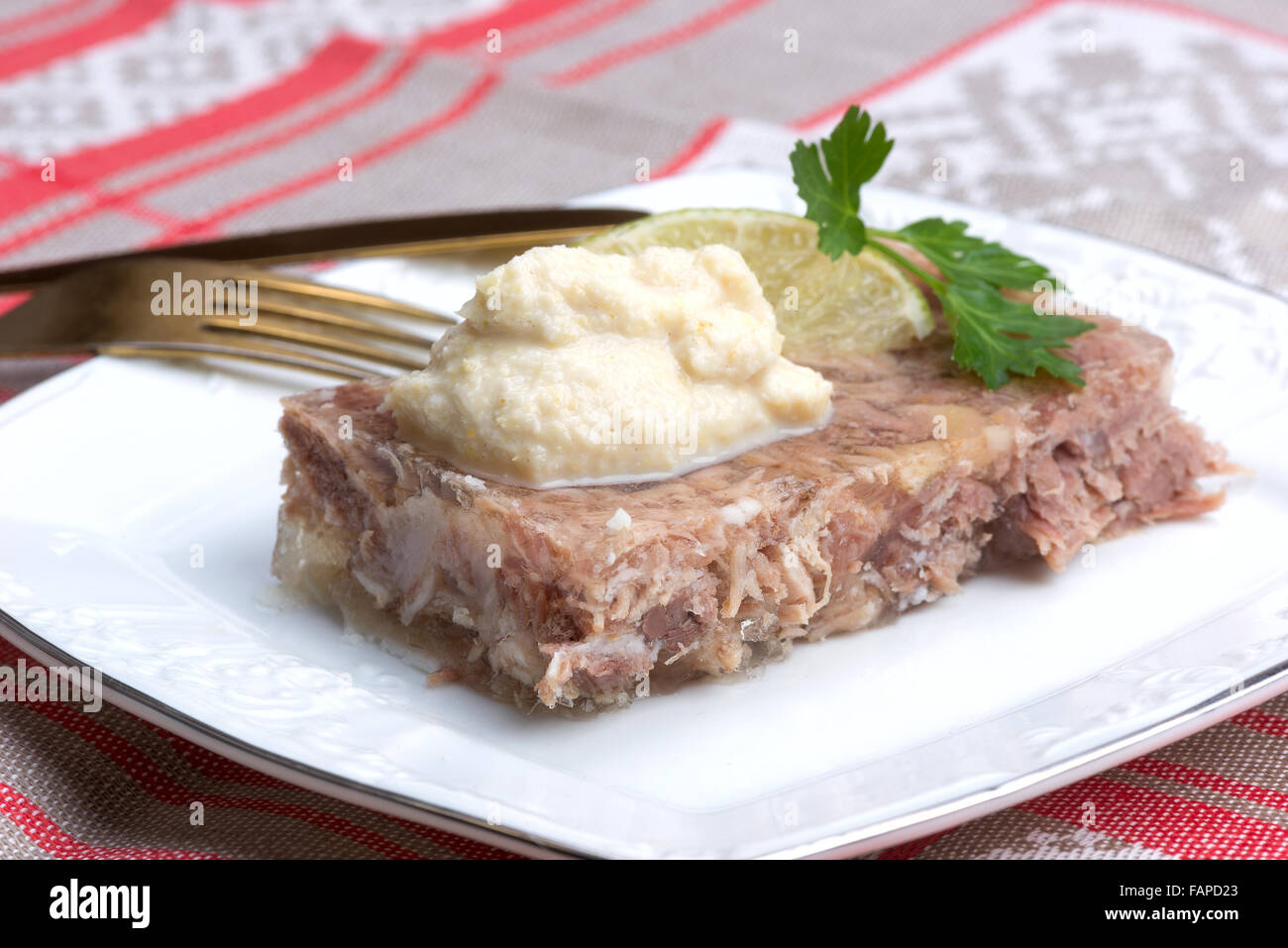 Russian aspic is a traditional winter dish Stock Photo - Alamy