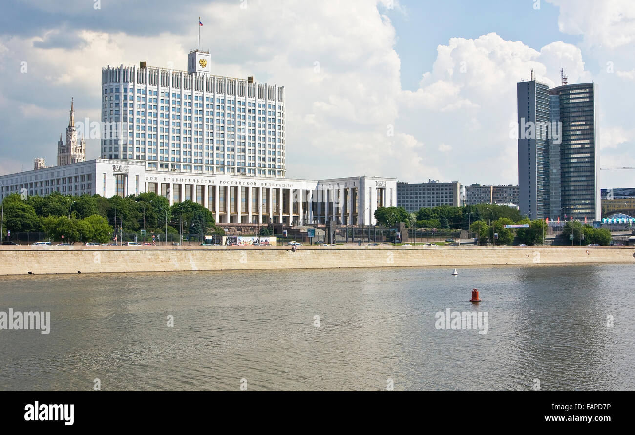 MOSCOW - MAY 23 2010: House of Russian Government (Russian White house ...