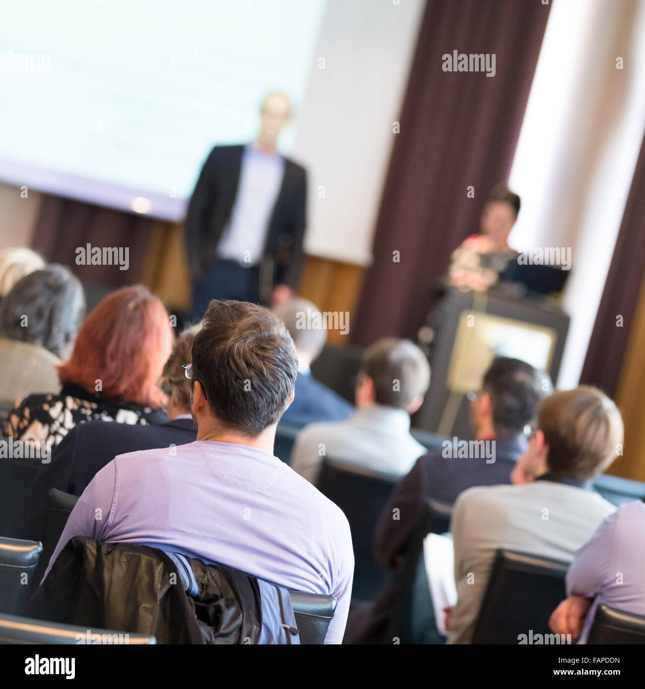 Audience in the lecture hall Stock Photo - Alamy