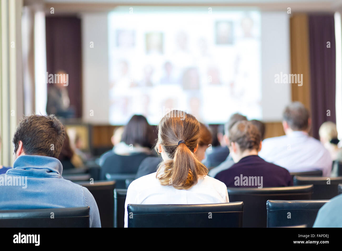 Audience in the lecture hall Stock Photo - Alamy