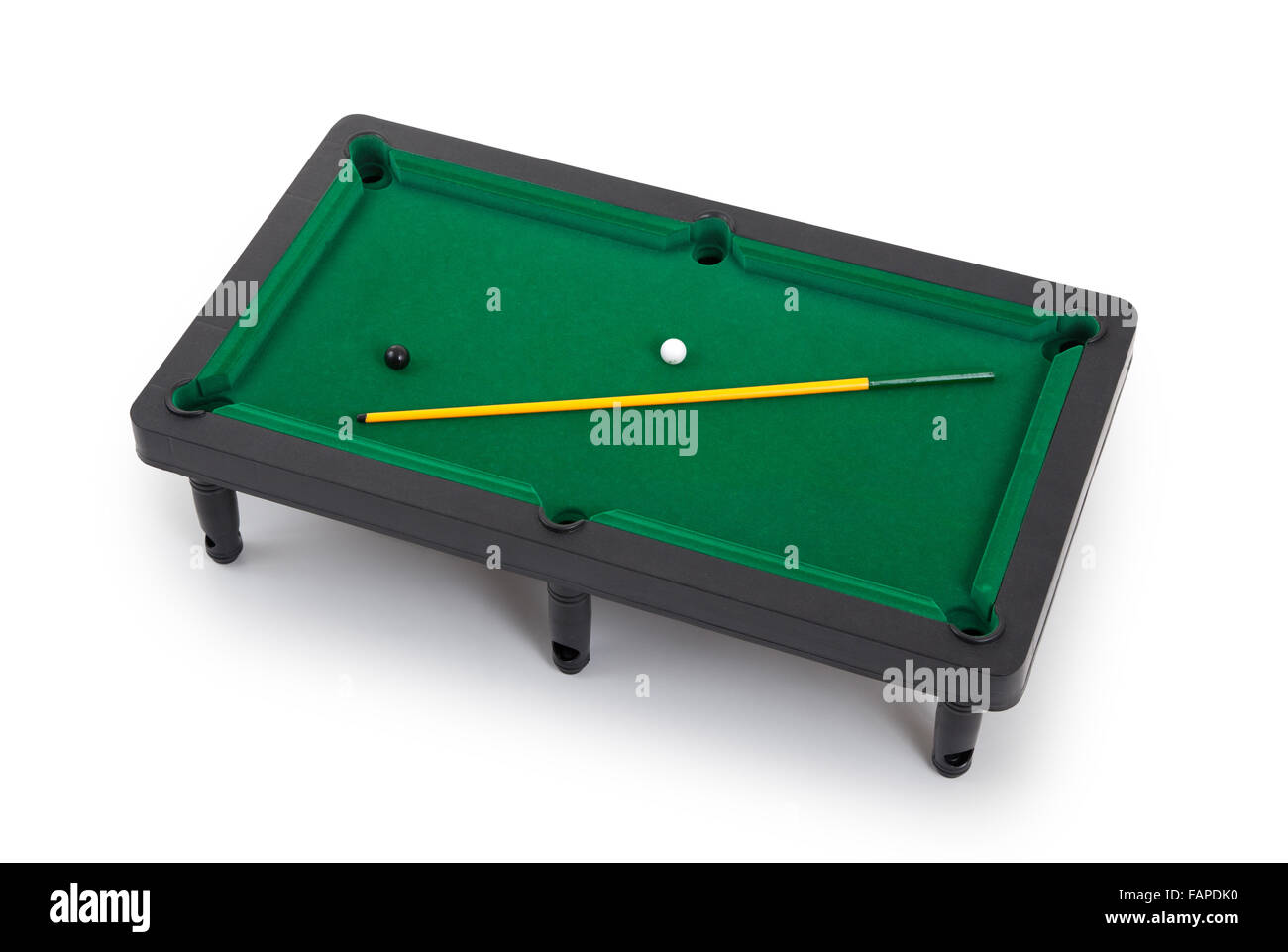 Miniature billiard table on a white background Stock Photo - Alamy