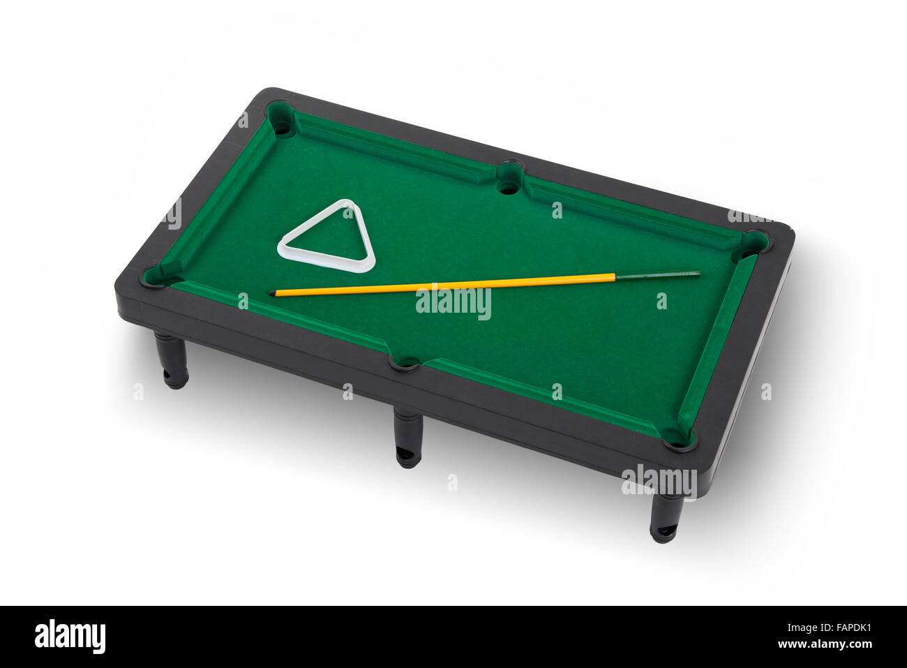 Miniature billiard table on a white background Stock Photo - Alamy