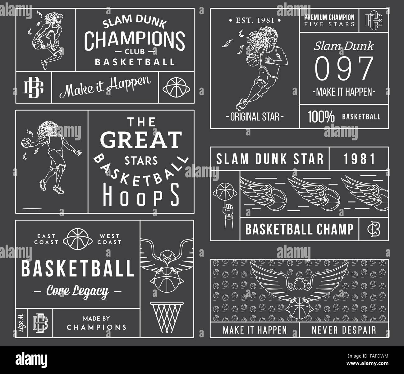 Basketball badges and crests for any use Stock Vector Image & Art - Alamy