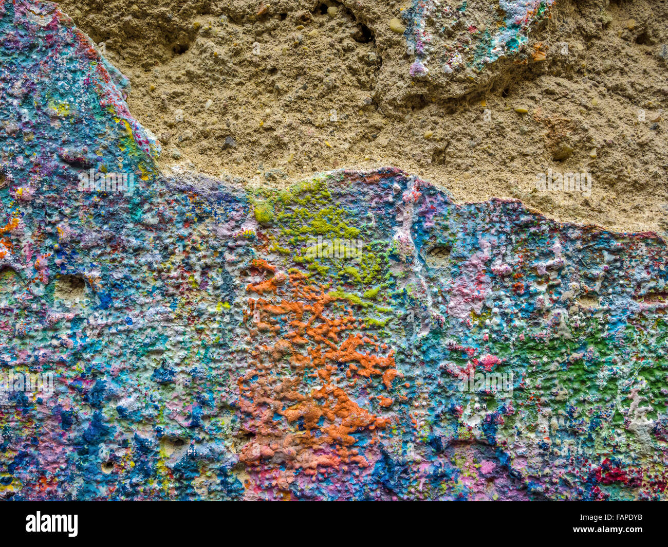 Paint splaters on plaster wall in Rome, Italy Stock Photo - Alamy