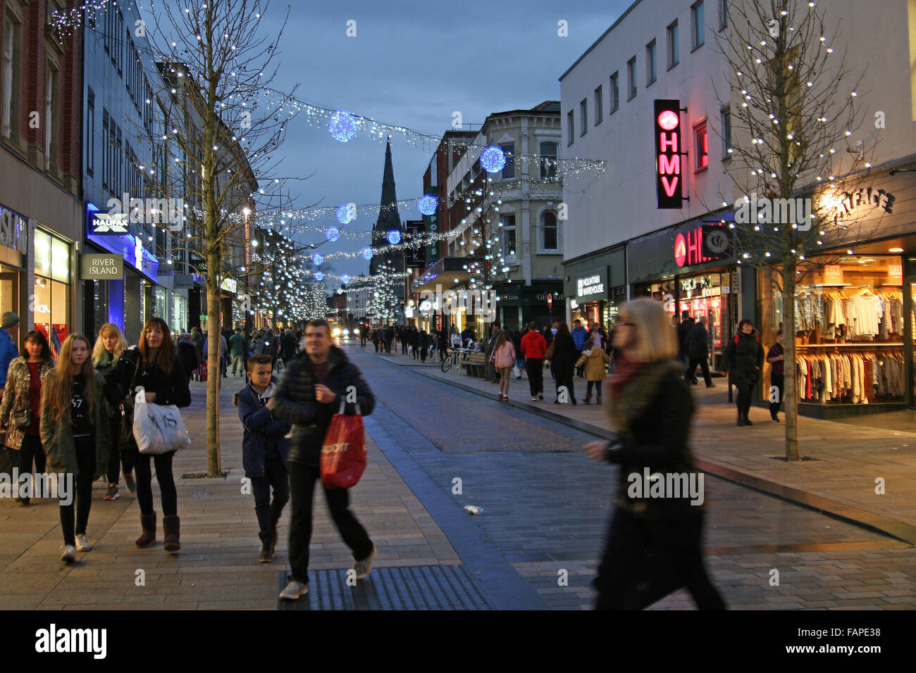 Preston, Lancashire, UK. 02nd Jan, 2016. Shoppers in Preston Town ... Preston, Lancashire, UK. 02nd Jan, 2016. Shoppers in Preston Town ...