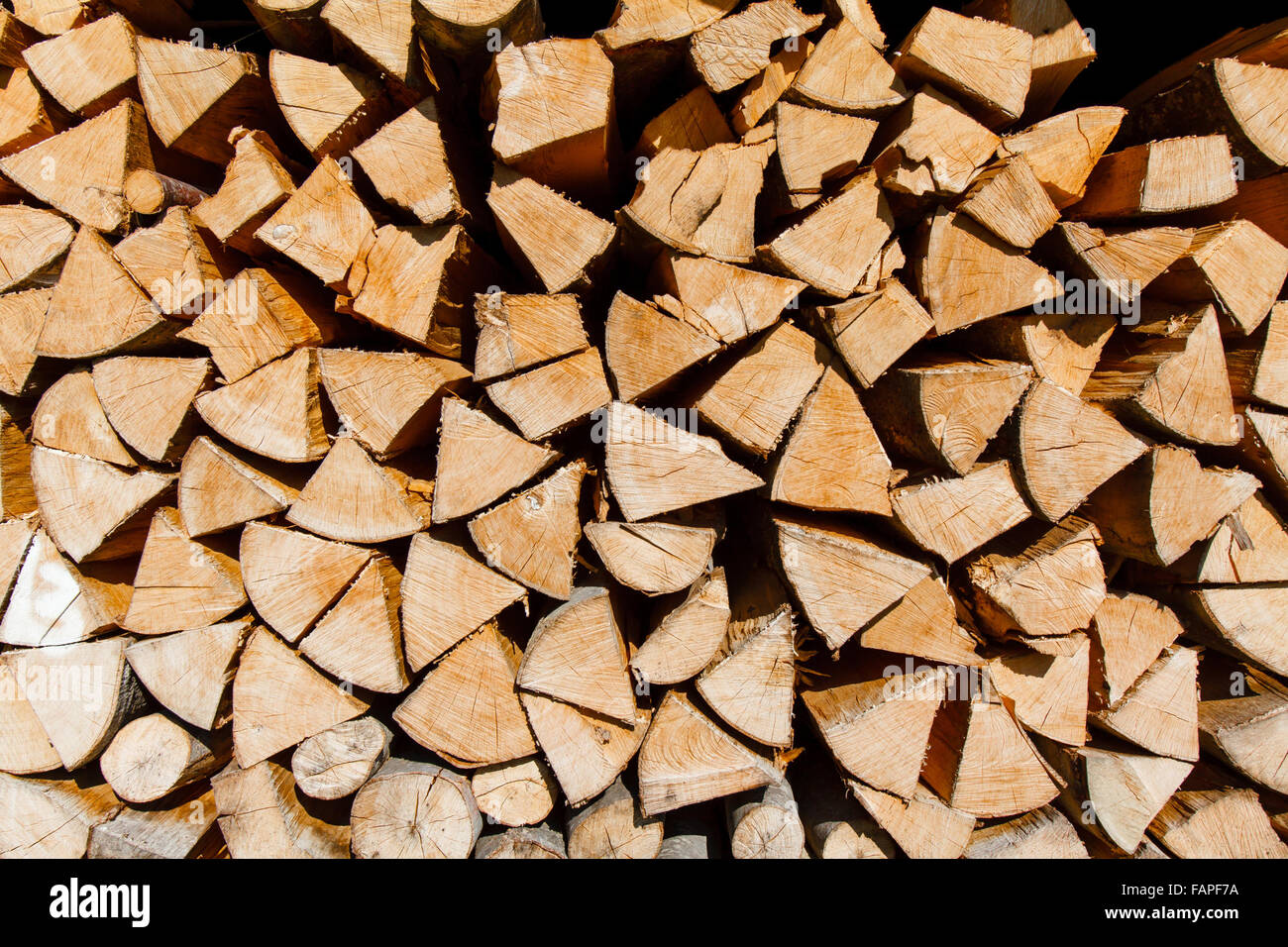 Chopped firewood, stacked and ready for winter Stock Photo - Alamy