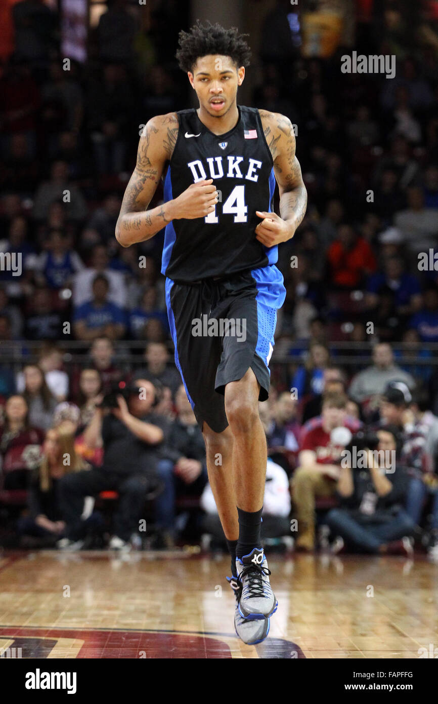Conte Forum. 2nd Jan, 2016. MA, USA; Duke Blue Devils guard Brandon ...