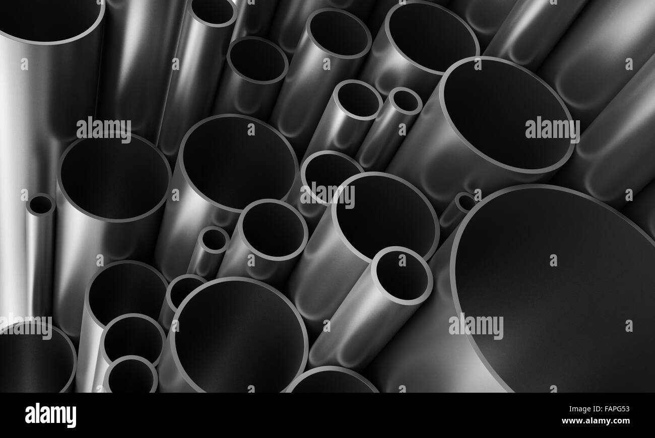 3d render metal tubes hi-res stock photography and images - Alamy