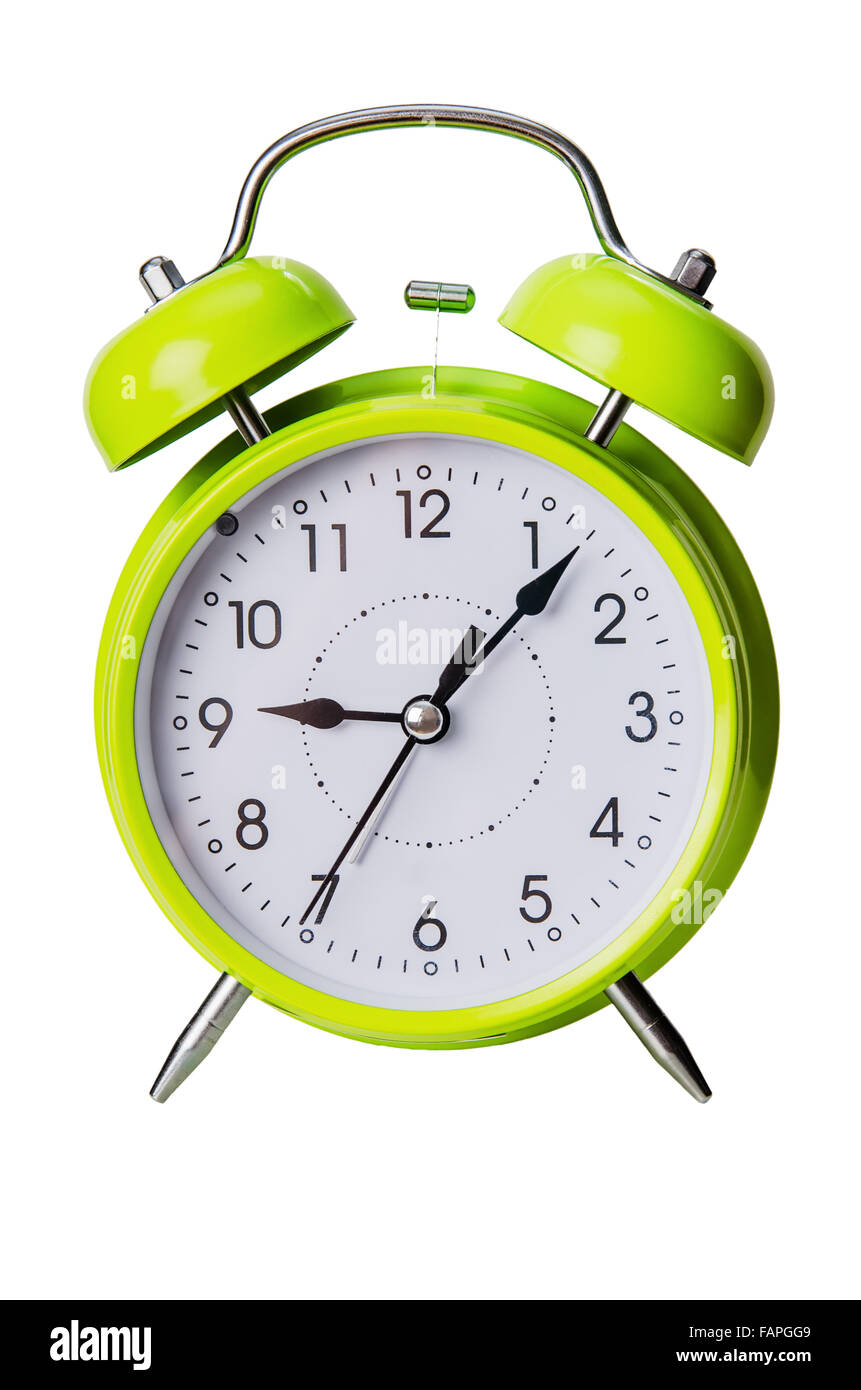 Old clock on color Cut Out Stock Images & Pictures - Alamy