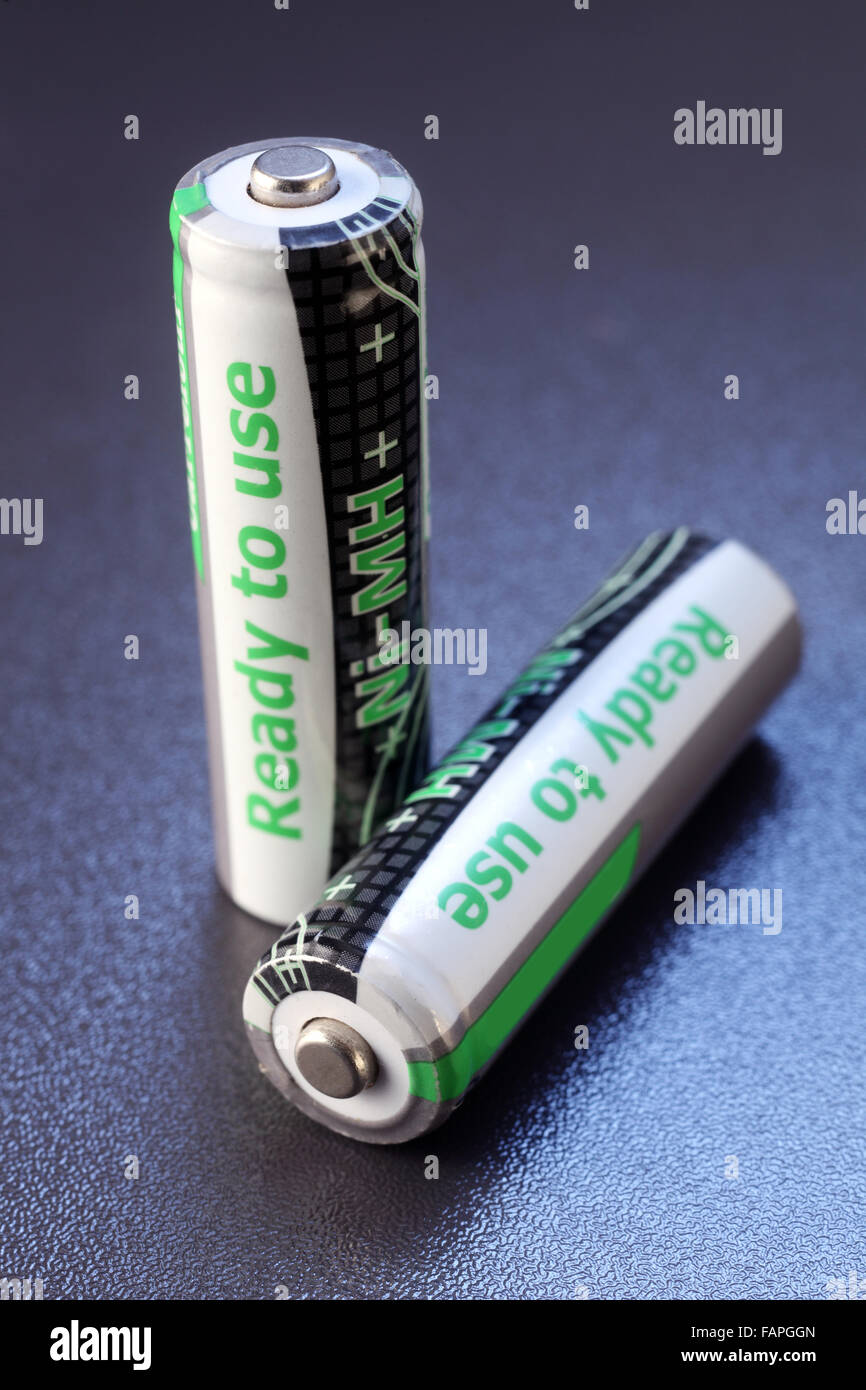 close up of the Rechargeable batteries Stock Photo - Alamy
