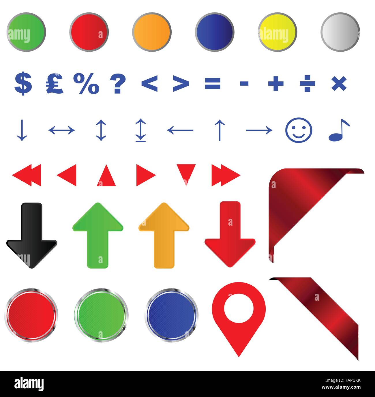 Icons buttons hi-res stock photography and images - Alamy