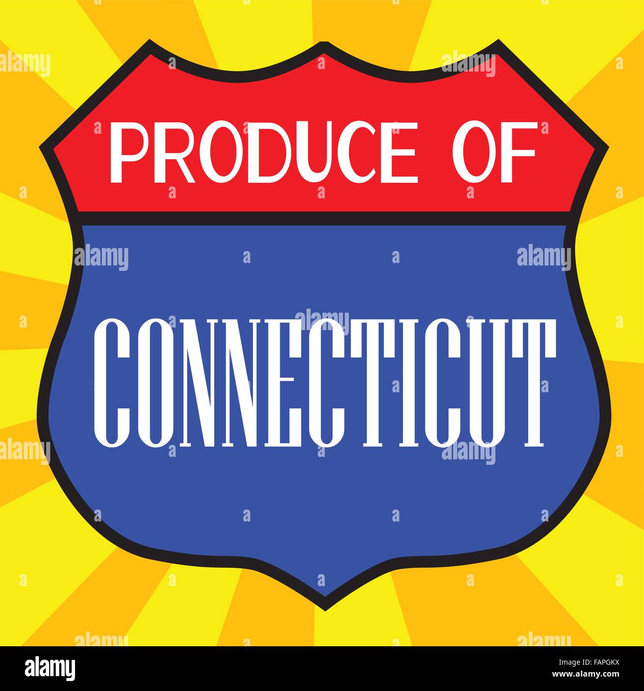Connecticut road sign Stock Vector Images - Alamy