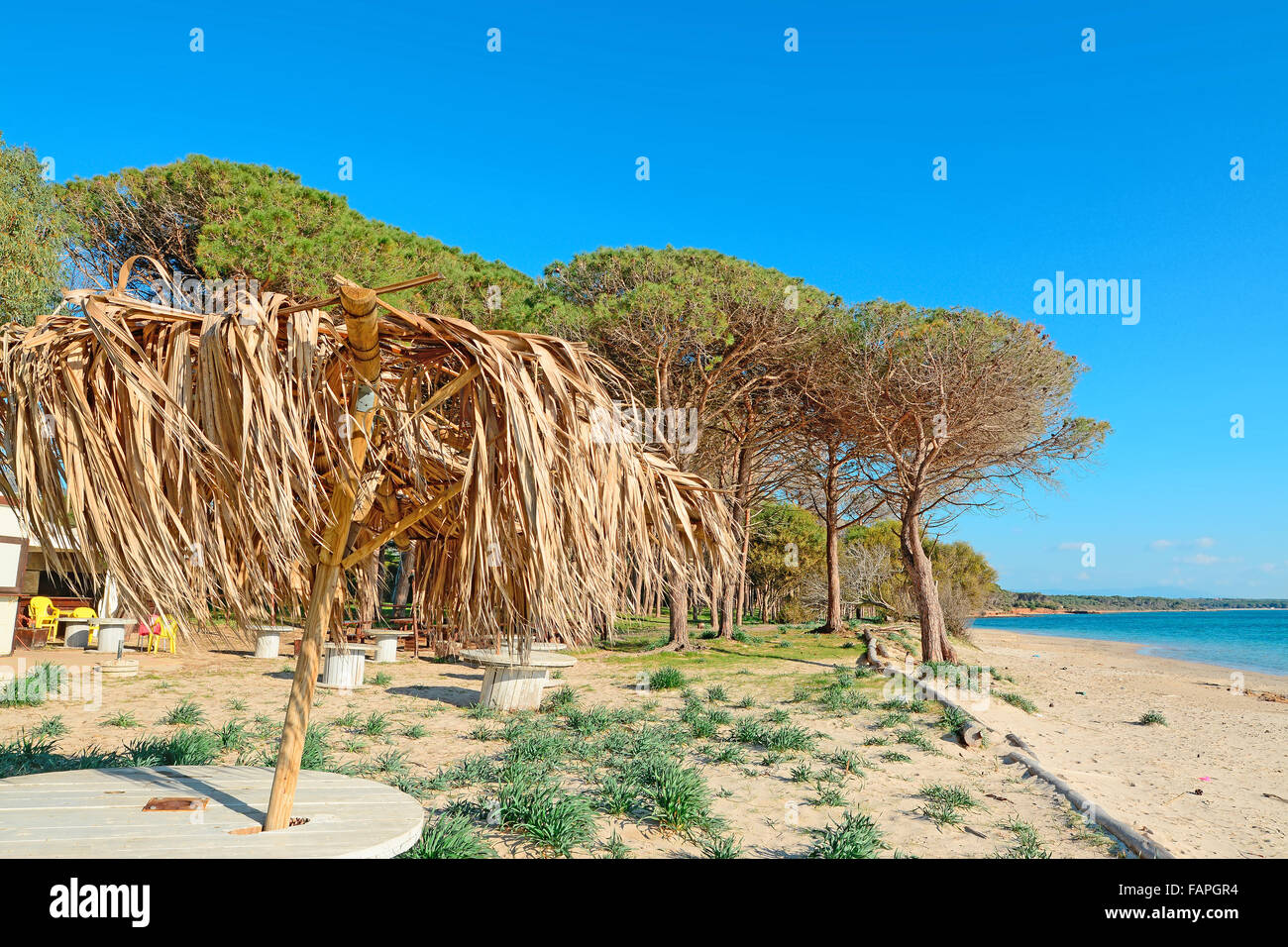 Mugoni beach in Alghero on a clear sunny day Stock Photo - Alamy