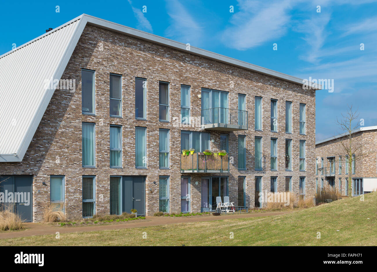 exterior of a modern residential apartment building in the netherlands ...