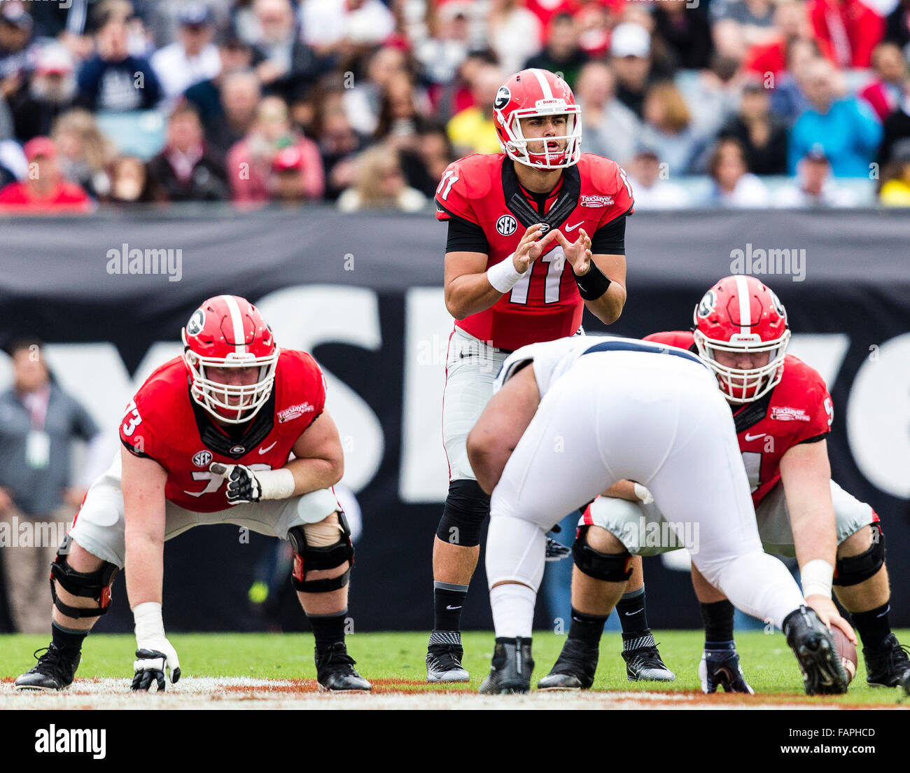 Jacksonville FL, USA. 2nd Jan, 2016. Georgia Bulldogs quarterback ...
