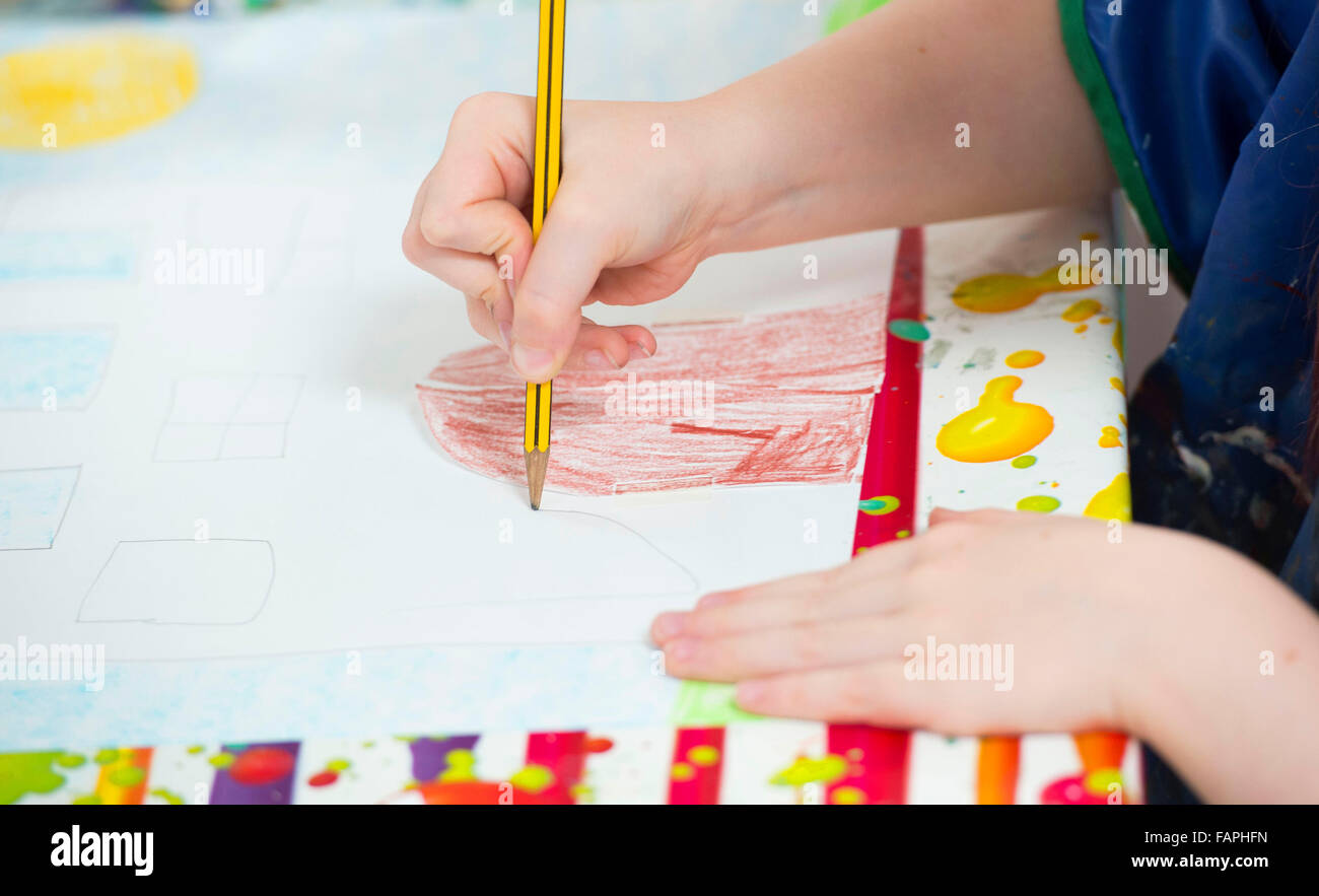 Children learning creative skills while doing art and craft activities ...