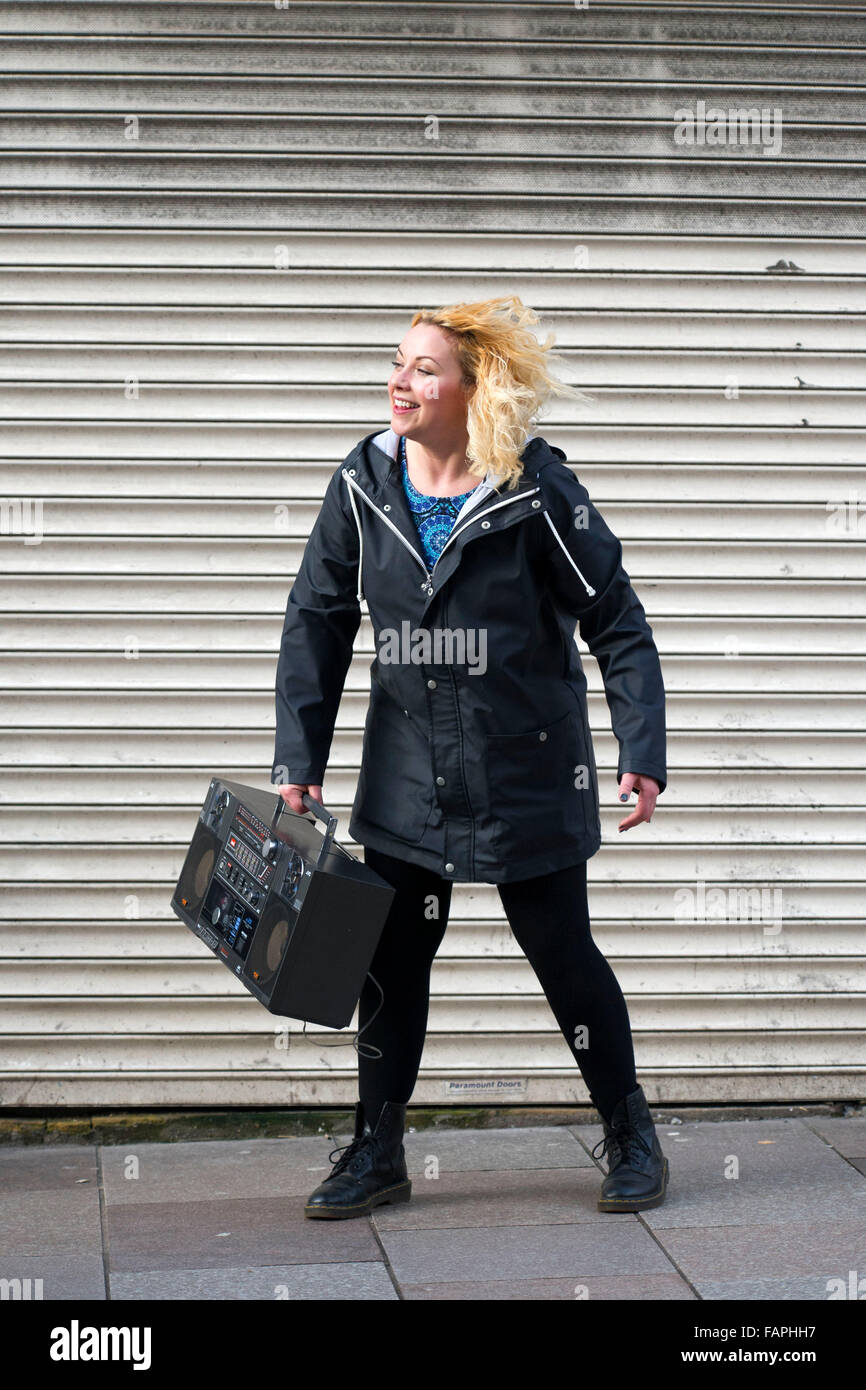 Welsh singer Charlotte Church seen filming for a music video in Cardiff ...