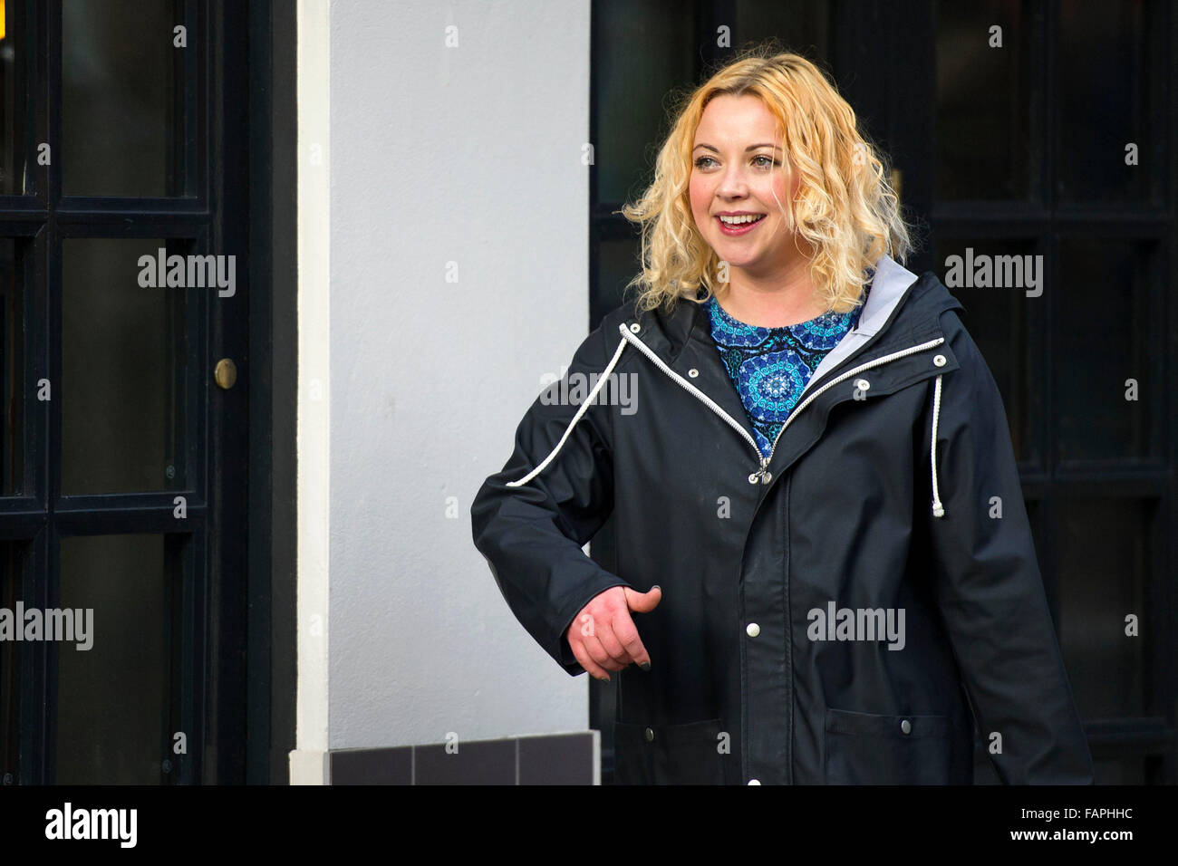 Welsh singer Charlotte Church seen filming for a music video in Cardiff ...