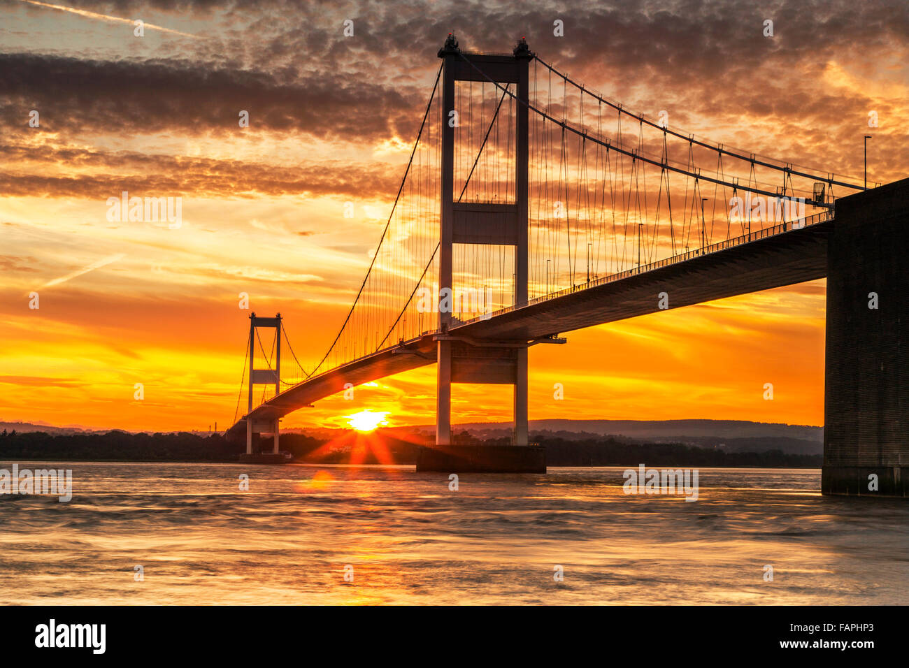 The First Severn Bridge, near Chepstow, Wales, U.K Stock Photo - Alamy