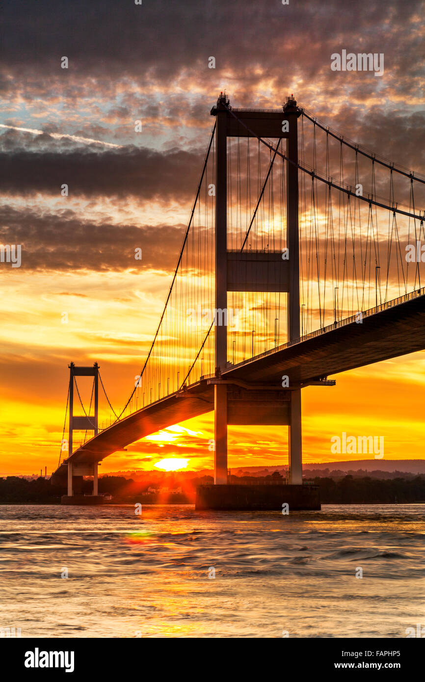 The First Severn Bridge, near Chepstow, Wales, U.K Stock Photo - Alamy