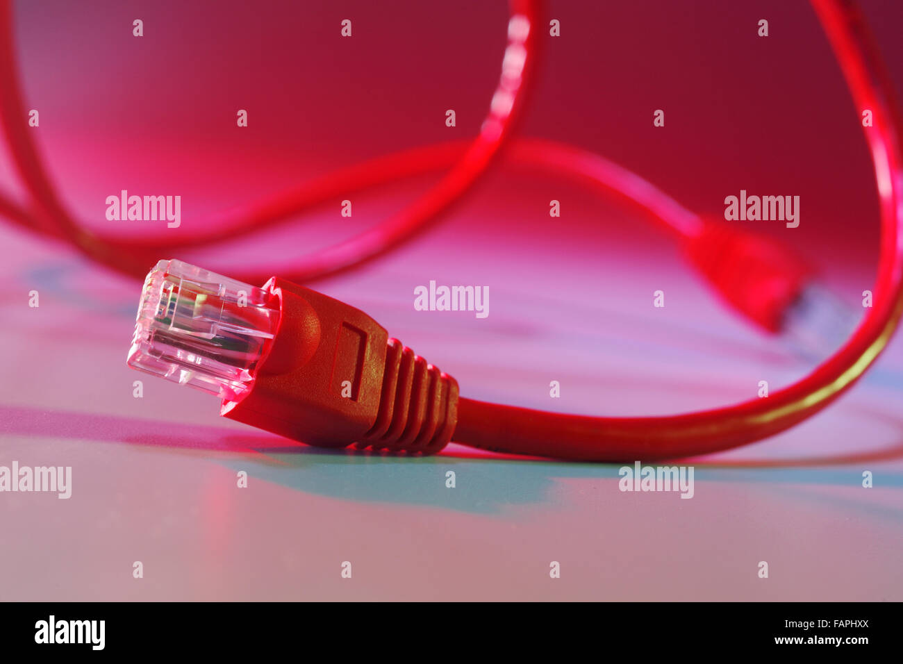 Close-up of computer modem cable Stock Photo - Alamy