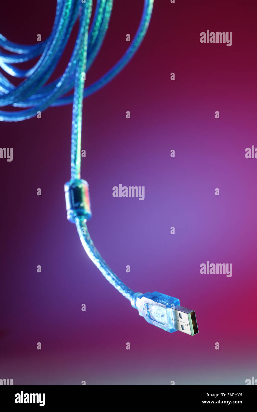 Usb cable blue hi-res stock photography and images - Alamy