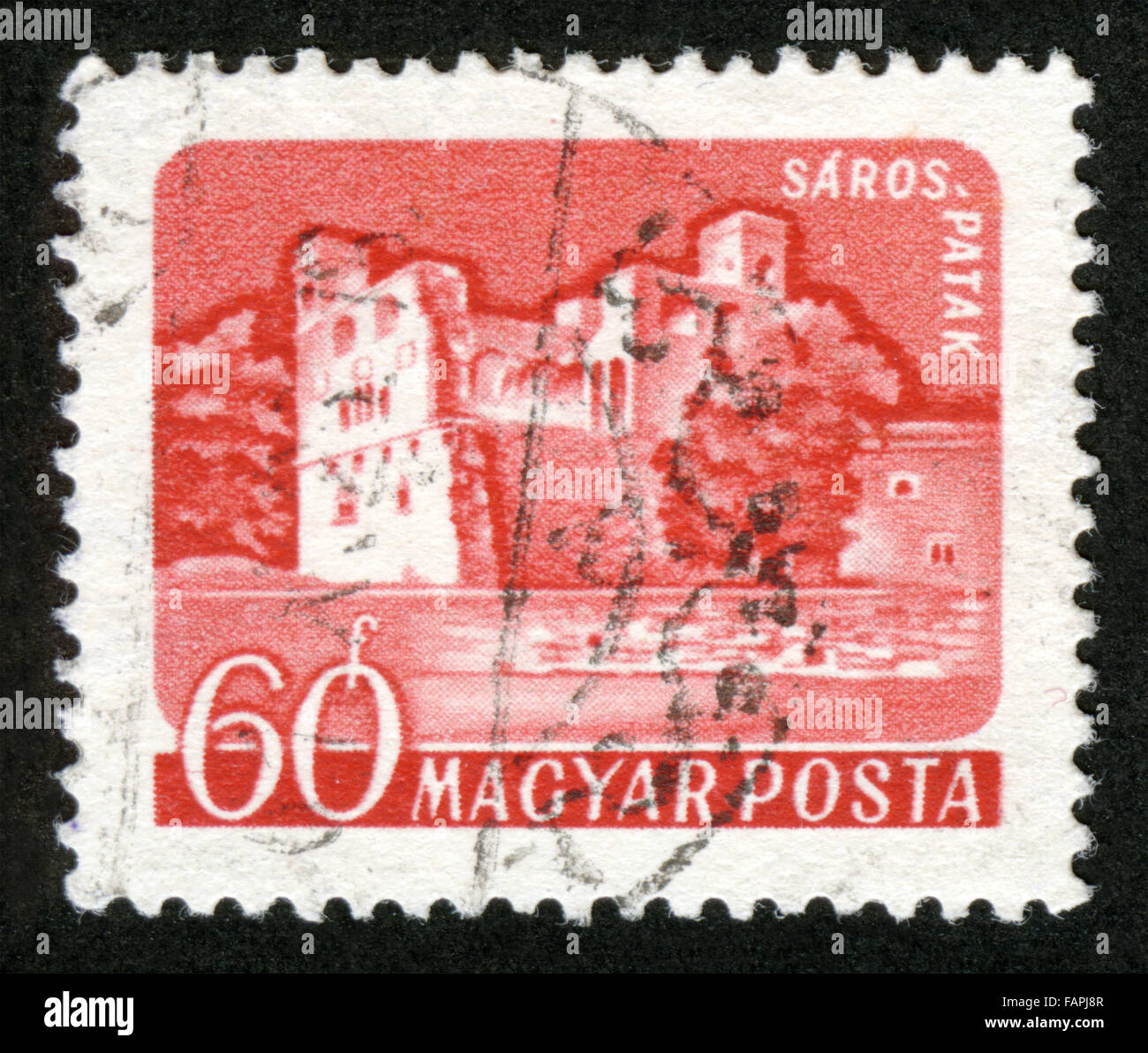 Hungary, castle, fortress, architecture,post mark,stamp Stock Photo - Alamy