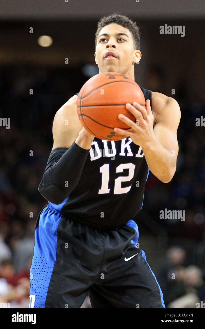 Conte Forum. 2nd Jan, 2016. MA, USA; Duke Blue Devils guard Derryck ...
