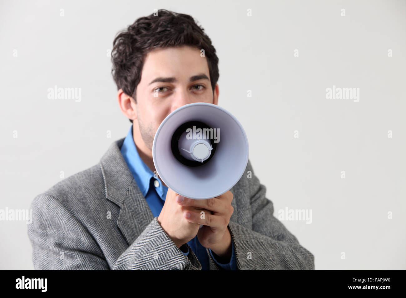 Megaphone head hi-res stock photography and images - Alamy