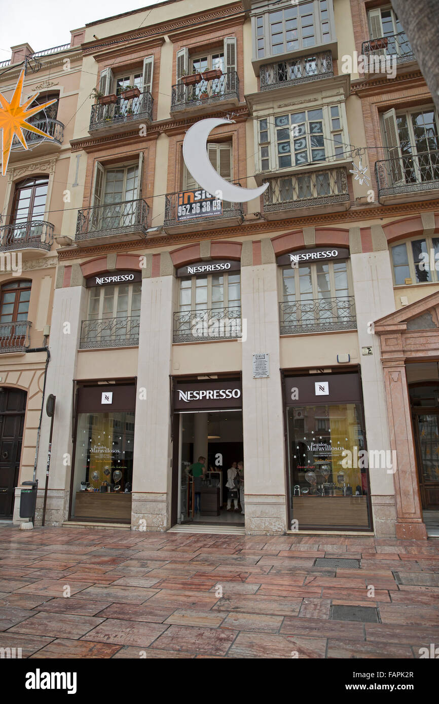 Nespresso shop in Malaga Spain Stock Photo - Alamy