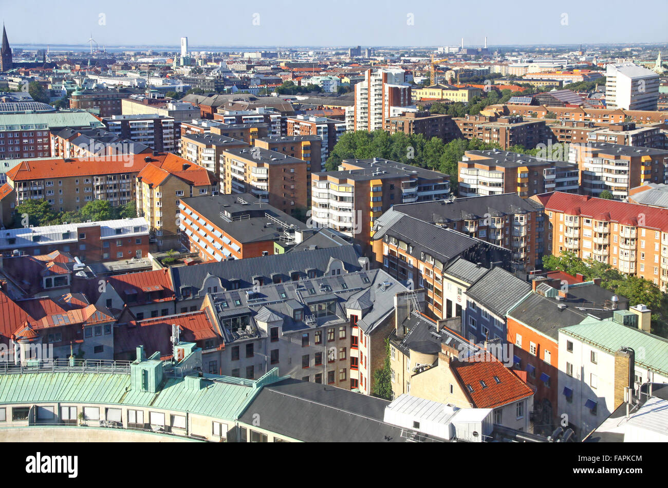 Panoramic aerial view of Malmo city, Sweden Stock Photo - Alamy