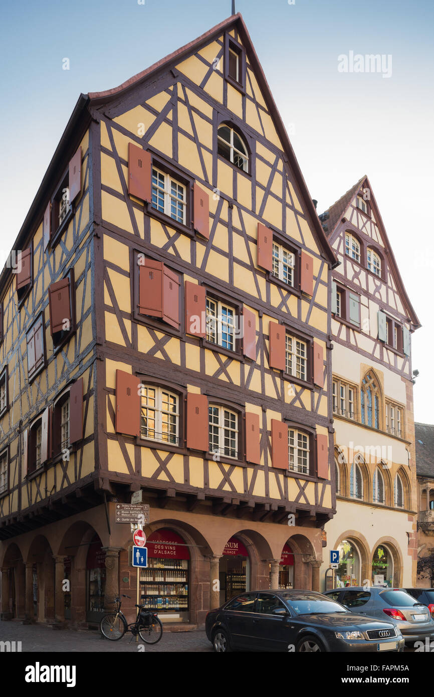 Half-timbered houses in the centre of Colmar Stock Photo - Alamy