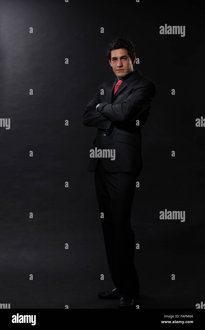 full length of man with full suit Stock Photo - Alamy