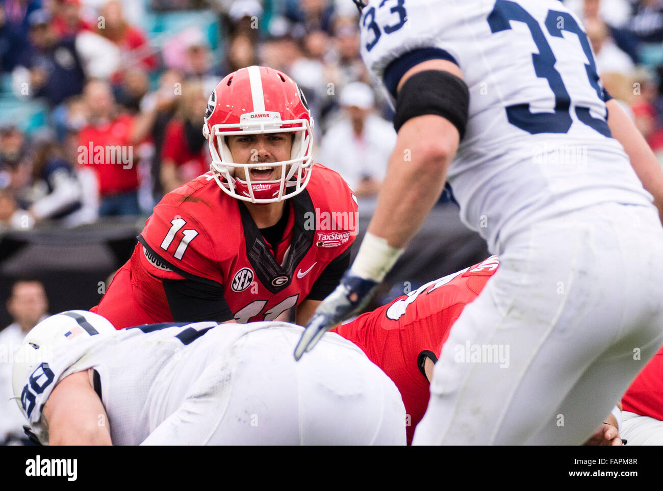 Jacksonville FL, USA. 2nd Jan, 2016. Georgia Bulldogs quarterback ...