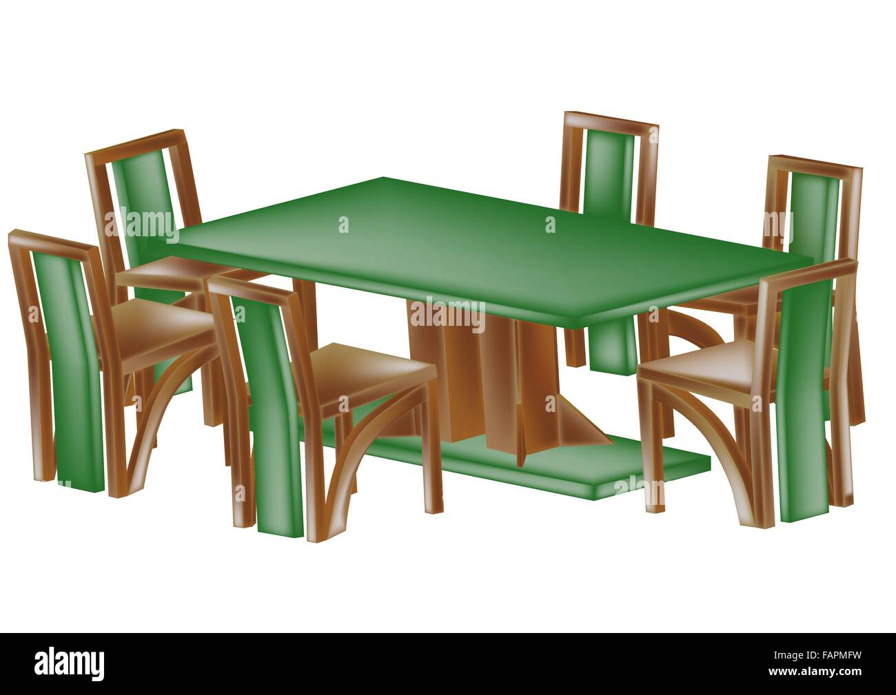Empty chairs table in Stock Vector Images - Alamy